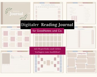 Digital Reading and Book Tracking Journal PDF File - Etsy