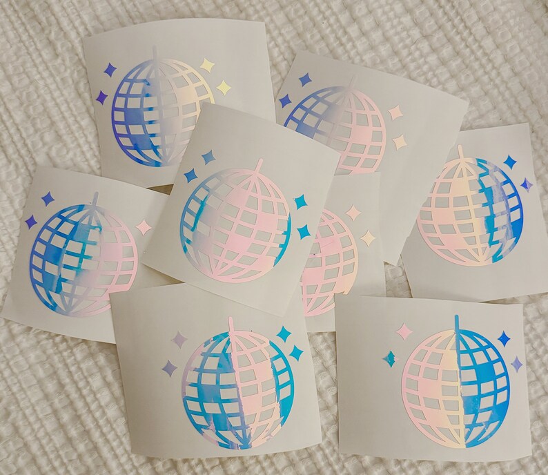 Opal Holographic Groovy Disco Ball Permanent Vinyl, Taylor Swift ...