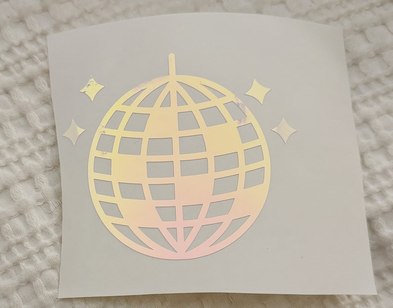 Opal Holographic Groovy Disco Ball Permanent Vinyl, Taylor Swift ...