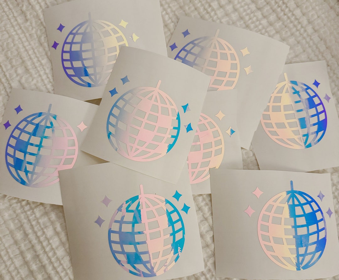 Opal Holographic Groovy Disco Ball Permanent Vinyl, Taylor Swift ...