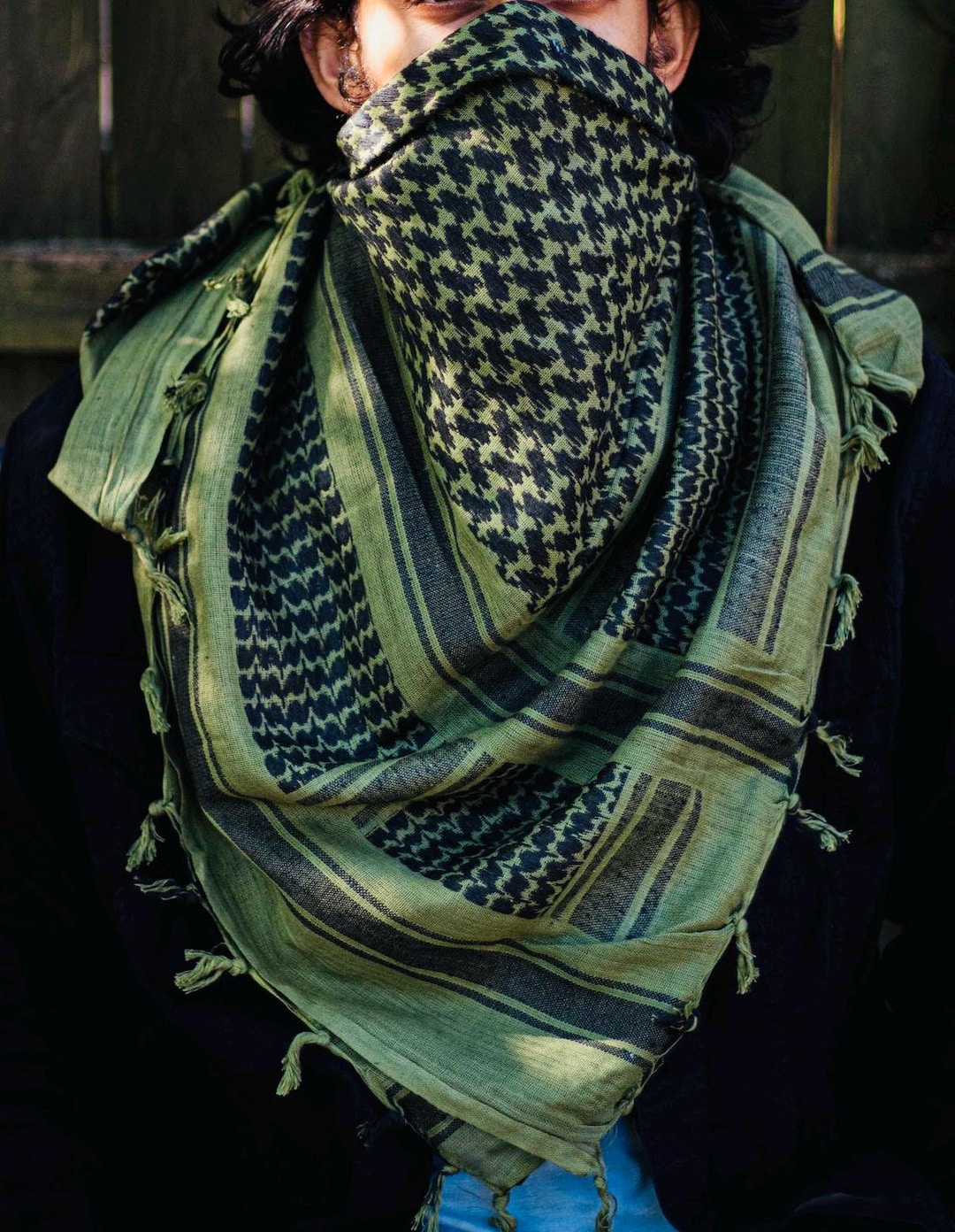 Shemagh Keffiyeh Tactical Desert Scarf Neck Head Wrap With Tassel for ...