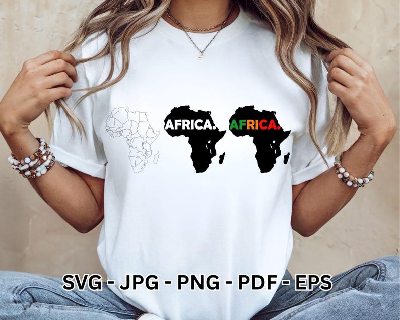Africa Map SVG Bundle | African Continent Clipart | Afro Vector Designs ...