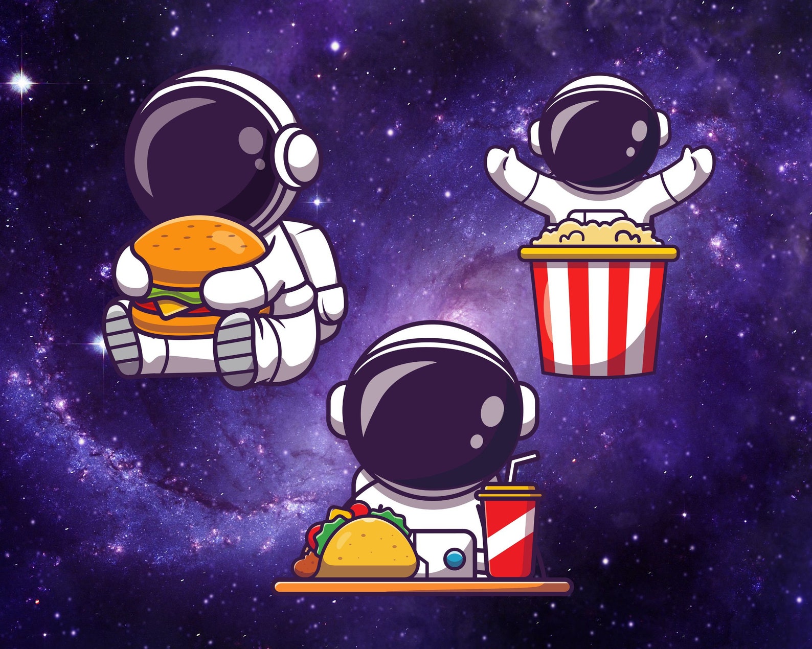 Cute Astronaut Clipart / Astronaut / Food / Cartoon / Space Man ...