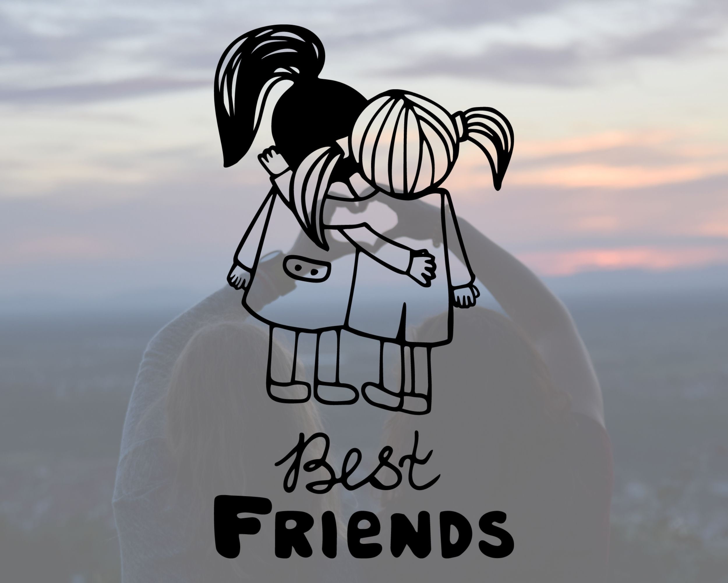 Bestfriend SVG / Bestie / Friendship / Friend / Valentines Day / Vector ...