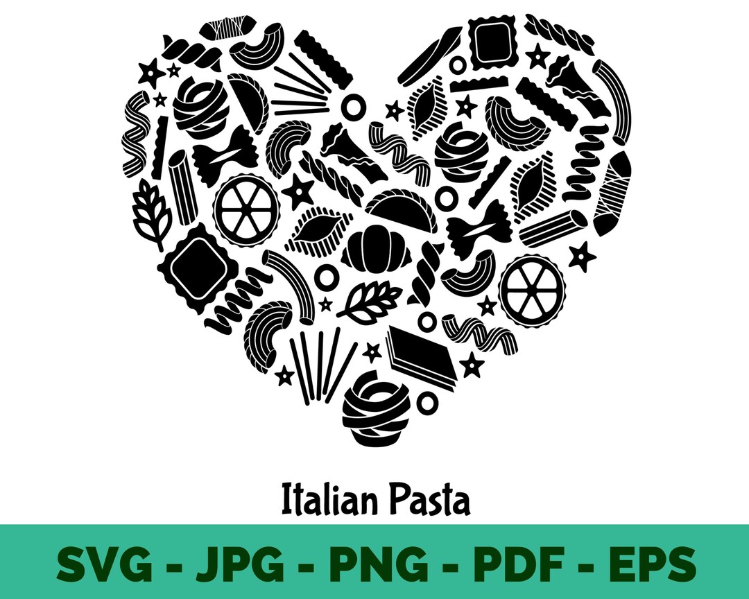 Italian Food SVG / Spaghetti / Pasta / Clipart / Noodle / Macaroni ...
