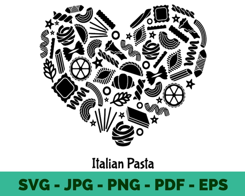 Italian Food SVG / Spaghetti / Pasta / Clipart / Noodle / Macaroni ...