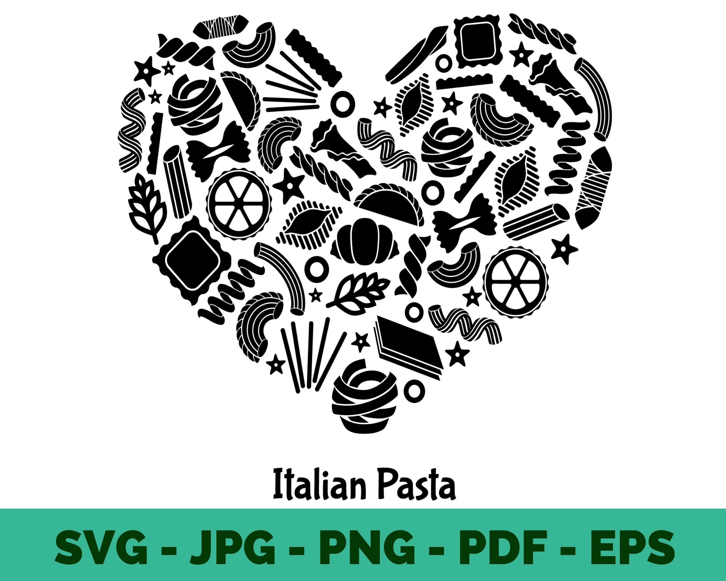 Italian Food SVG / Spaghetti / Pasta / Clipart / Noodle / Macaroni ...