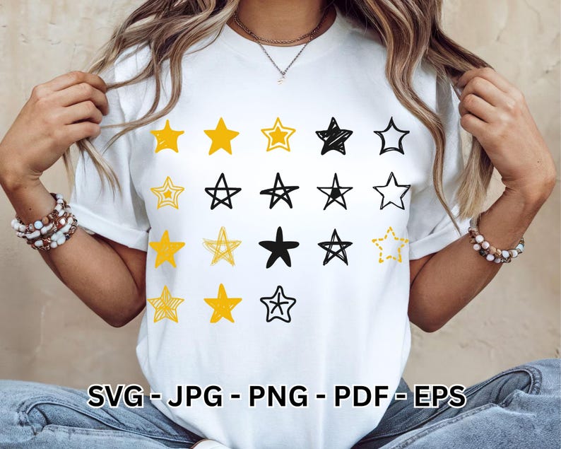 Paquete SVG de estrellas para Cricut / Siluetas celestiales, estrellas ...