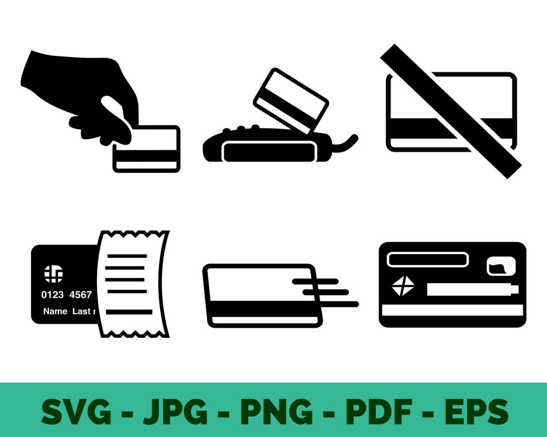 Credit Card SVG Bundle | Business Icon Clipart | Vector Designs for ...