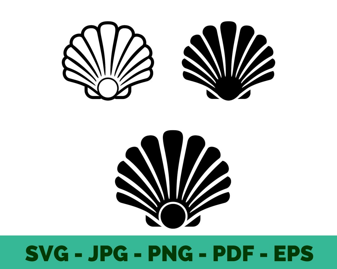 Shell SVG Bundle | Sea Shell Clipart | Mermaid Beach Summer Design ...
