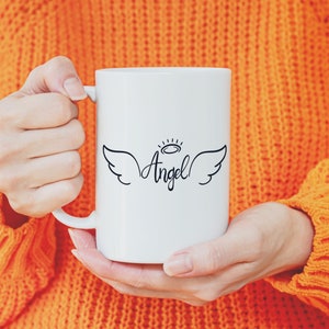 Angel Wings SVG | Angel Symbol | Love & Protection | Tattoo Style | PNG ...