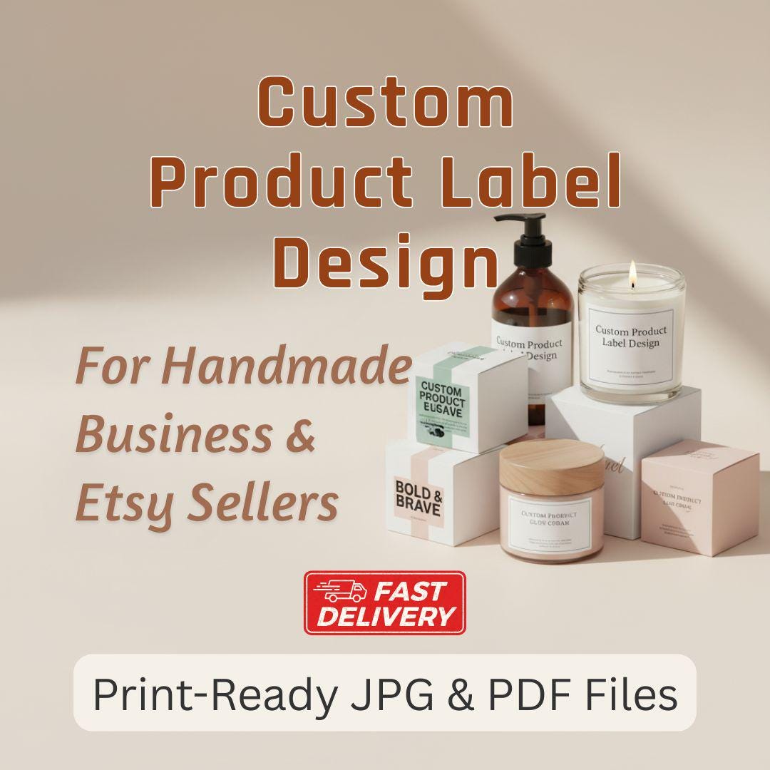 Custom Product Label Design for Handmade & Small Business | Packaging ...