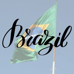 Brazil SVG | Brazilian Lettering for São Paulo & Rio Clipart for T ...