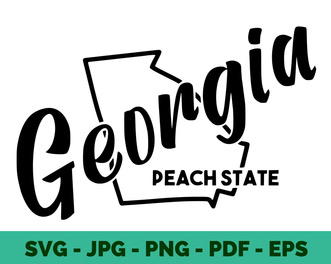 Georgia SVG / Georgia State / Georgia Map / USA / Peach State / Vector ...