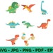 Dinosaur Clipart / Cute Dinos / Clipart / Scrapbook Printable ...