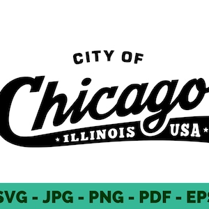 Chicago SVG PNG Clipart: Illinois USA Designs for Cricut - Etsy