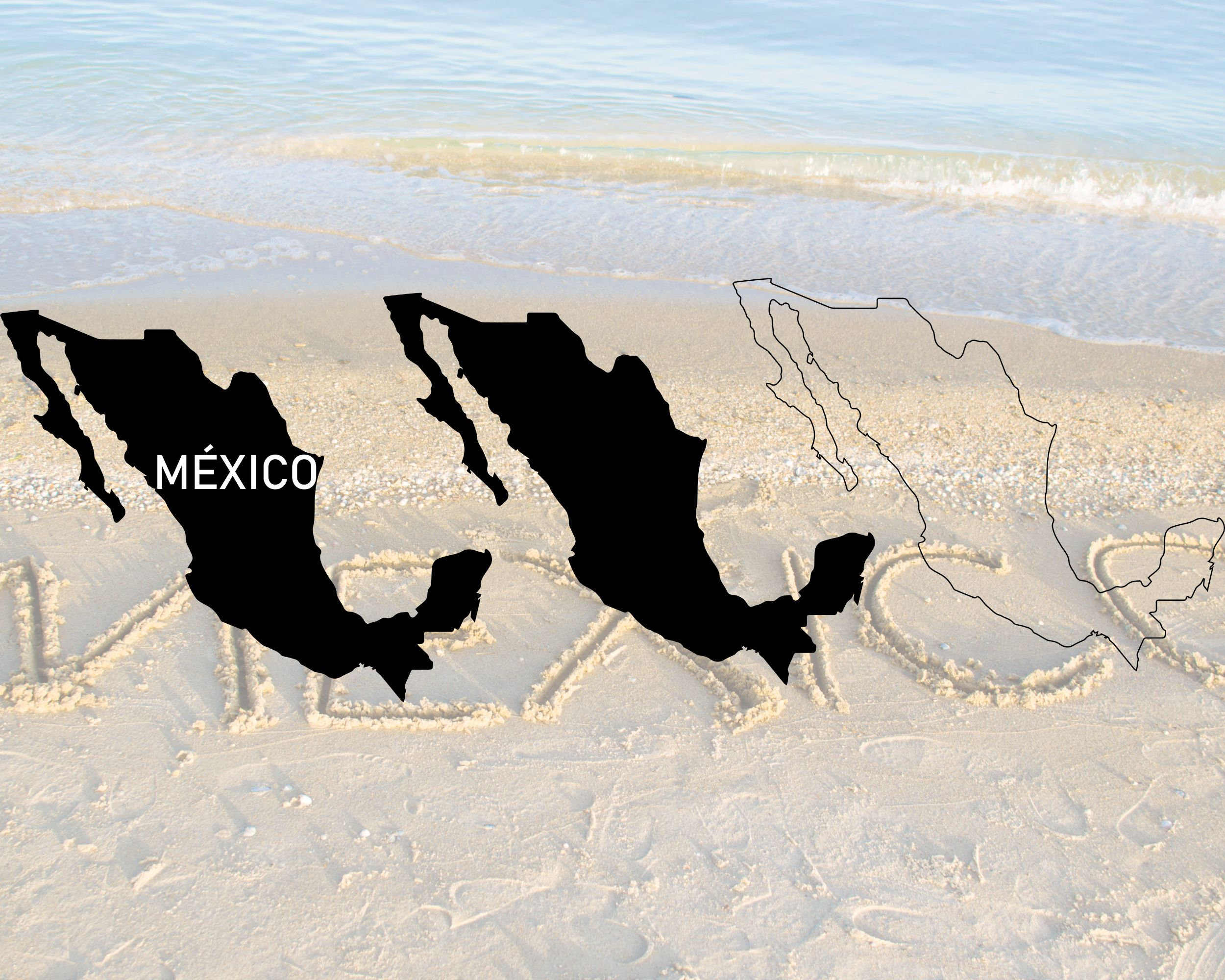 Mapa de méxico svg mapa de méxico svg mapas méxico vector - Etsy México