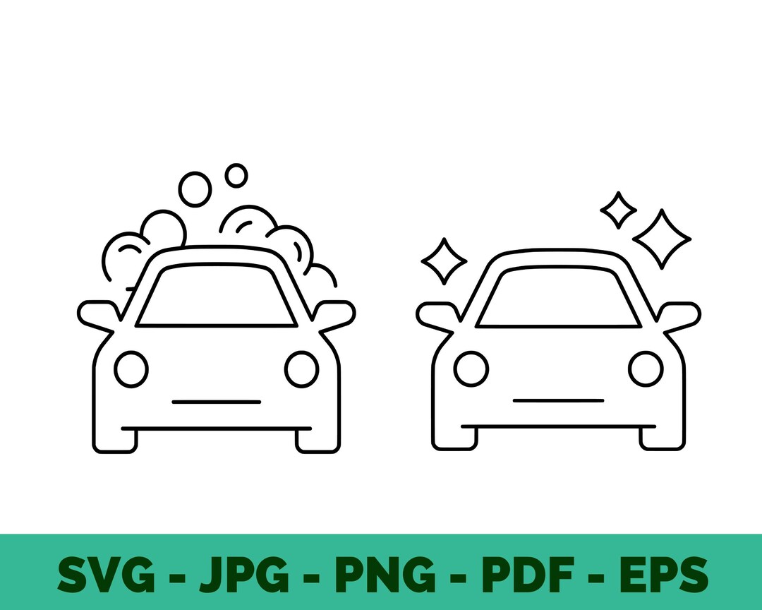 Carwash SVG | Car Wash Service & Auto Detail Clipart | Car Cleaning ...