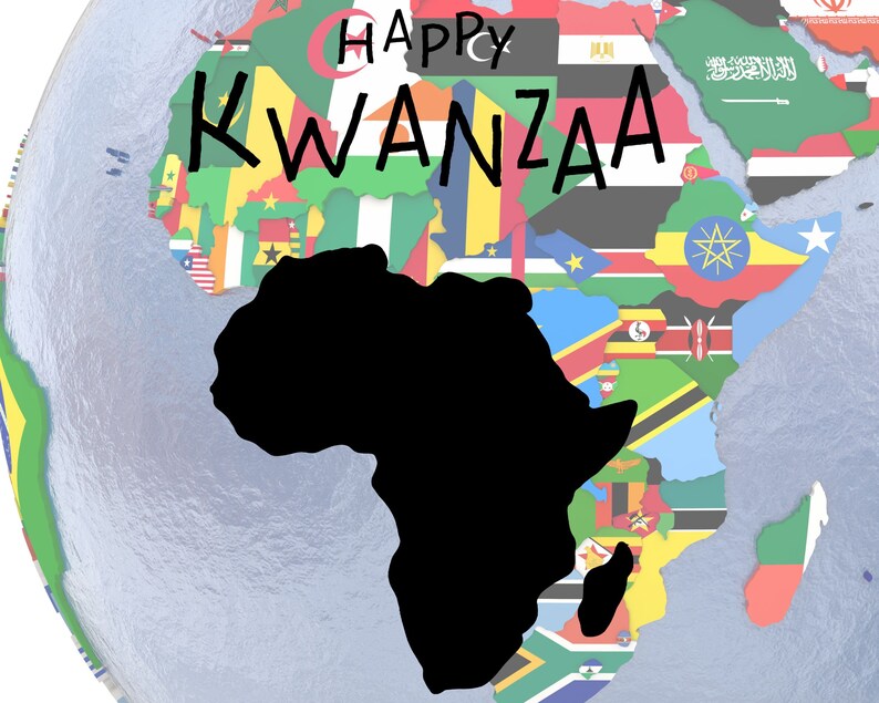 Happy Kwanzaa SVG Bundle | Africa Map Kinara Black History Clipart ...
