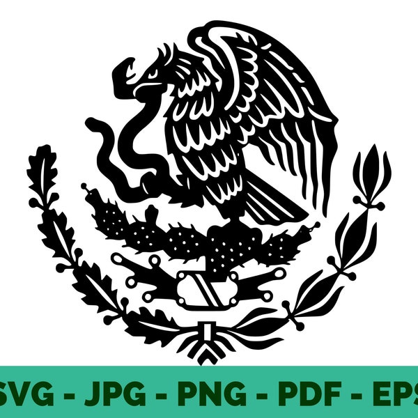 Mexican Flag Eagle Dxf File - Etsy