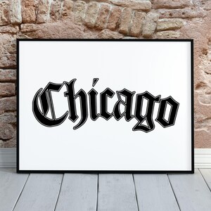 Chicago SVG Chicano Thug Style Lettering Urban City PNG Clipart Cricut ...