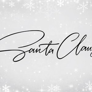 Santa Claus Signature SVG Christmas Sign Cricut File Instant Download ...