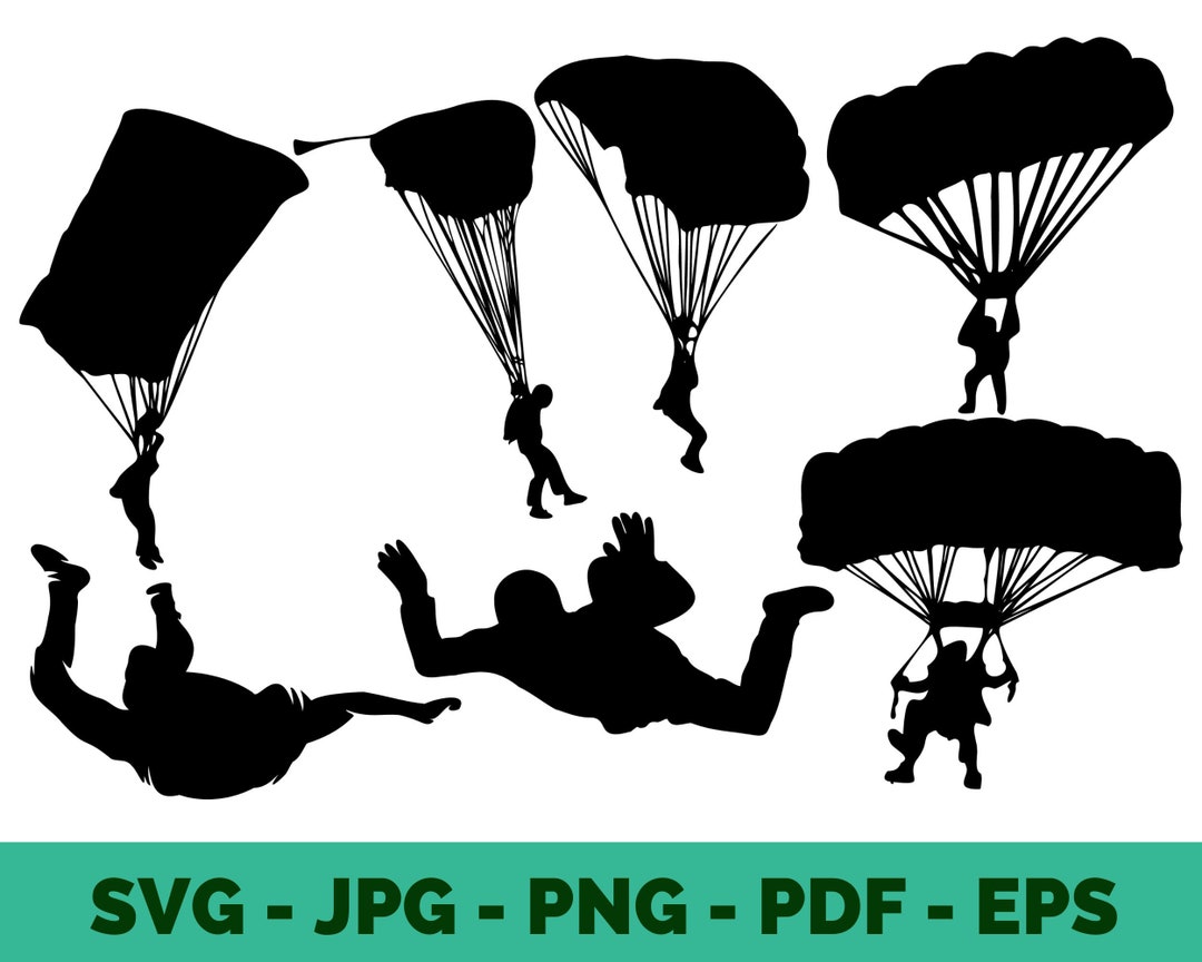 Skydiving SVG / Skydiver / Parachute / Parachuting / Bundle ...