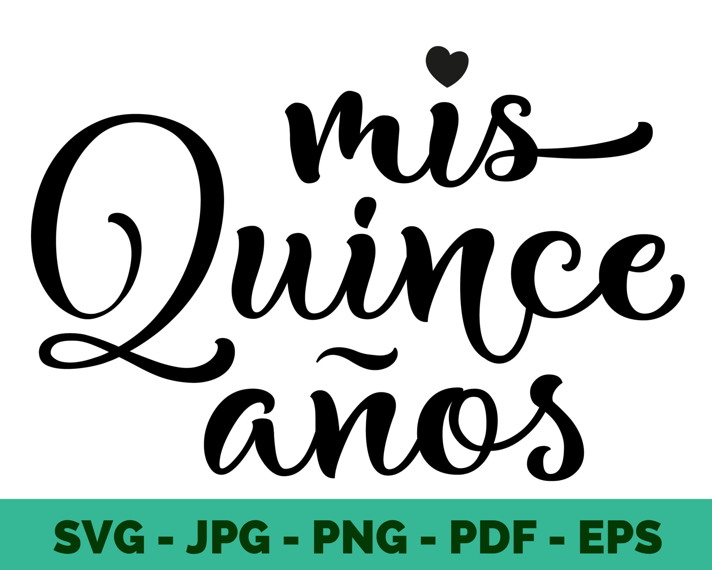 Quinceaños Svg Quinceañera Svg Clipart Quinceanera Mis XV Años - Etsy ...