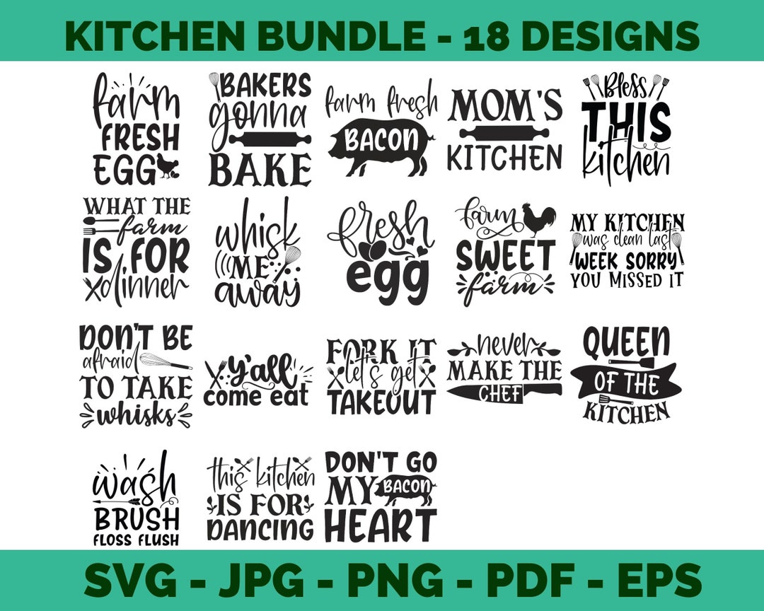 Kitchen Decor SVG | Kitchen Wall Art | Printable Home Decor | Mom ...