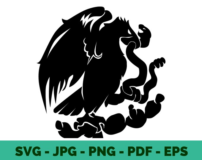 Escudo de Armas Mexicano SVG, Águila Mexicana svg, Silueta, svg, png, dxf, eps, Archivo de Corte ...