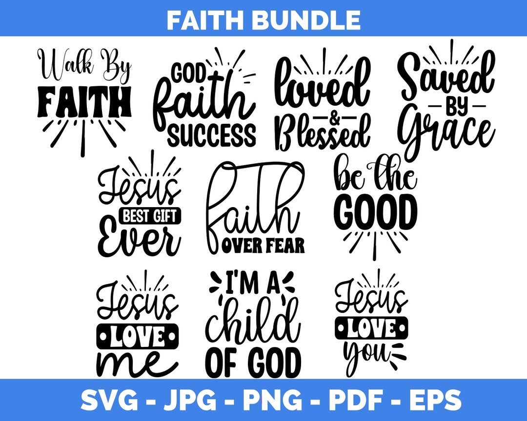 Pacote SVG cristão PNG Pacote svg religioso Pacote Motivacional ...