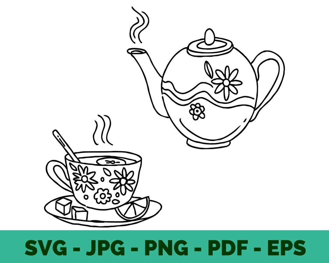 Tea SVG | Tea Mug Clipart | Valentine's Day Design | Food & Drink ...