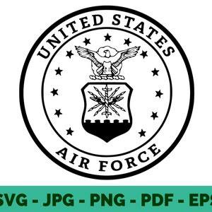 US Air Force SVG: USAF Seal Clipart, Military Vector (digital Files ...