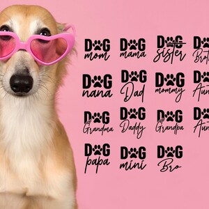 Family Members Dog SVG Bundle Cute Pet and Family Relationship Designs ...