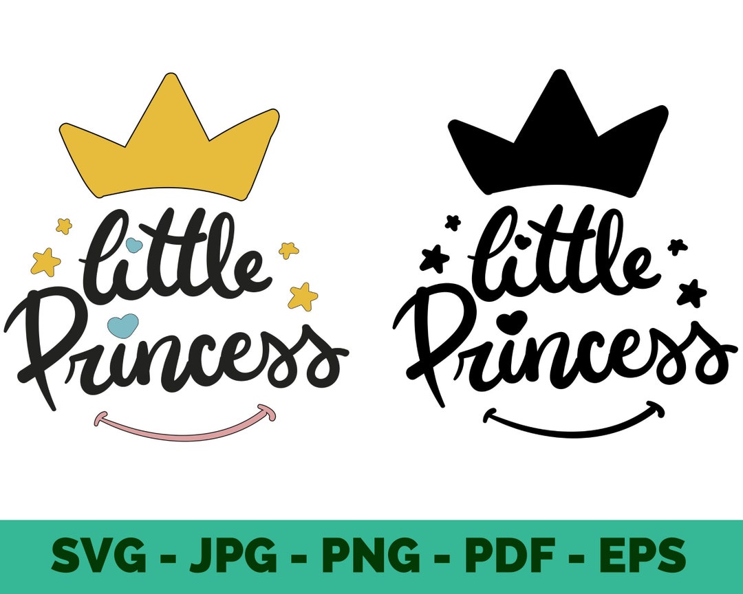 Little Princess SVG | Crown Clipart | Girly T-shirt Design | Princess ...