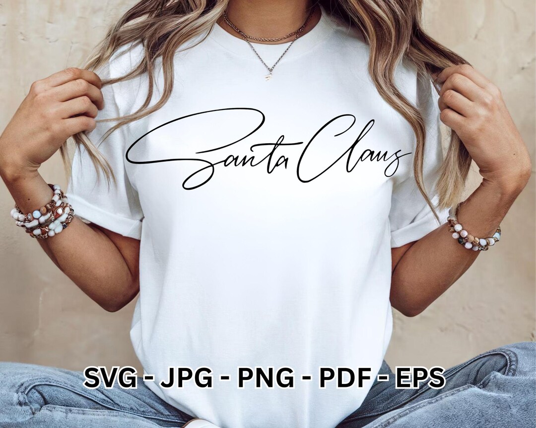 Santa Claus Signature SVG Christmas Sign Cricut File Instant Download ...