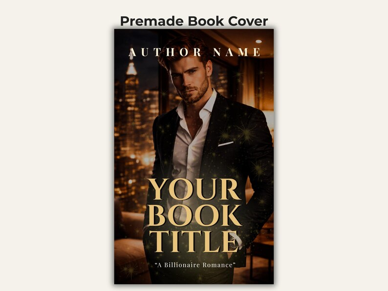 Redhead Billionaire Romance Book Cover Canva Template | Alpha CEO ...