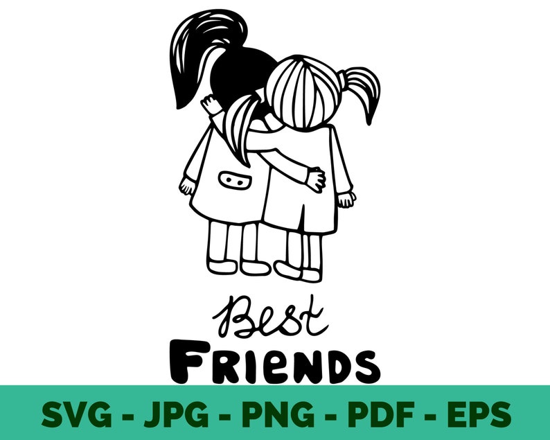 Bestfriend SVG / Bestie / Friendship / Friend / Valentines Day / Vector ...