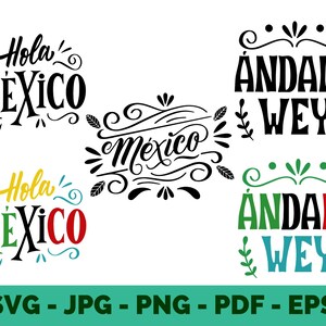 Mexican Quotes SVG / Mexico / Latino / Andale / Wey / Spanish ...