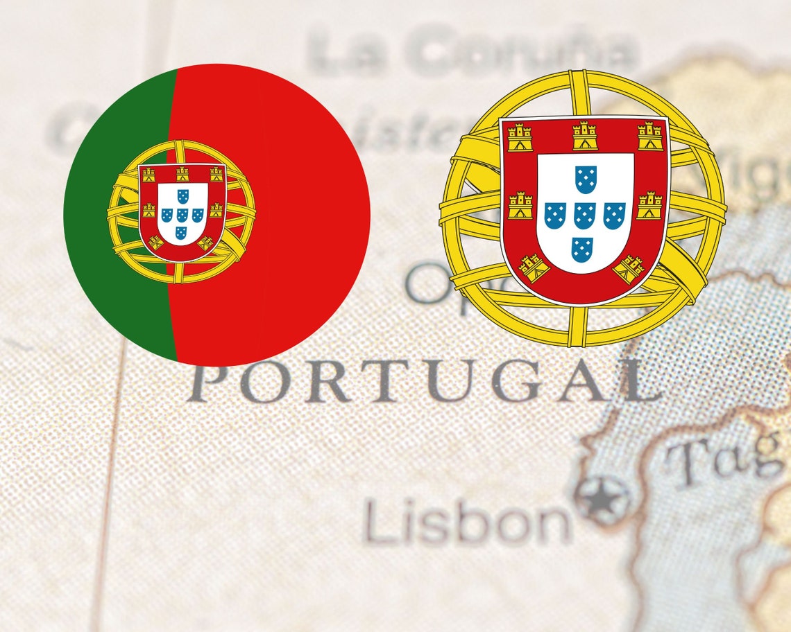 Portugal Crest SVG Clipart | Portuguese Coat of Arms Flag Vector PNG ...
