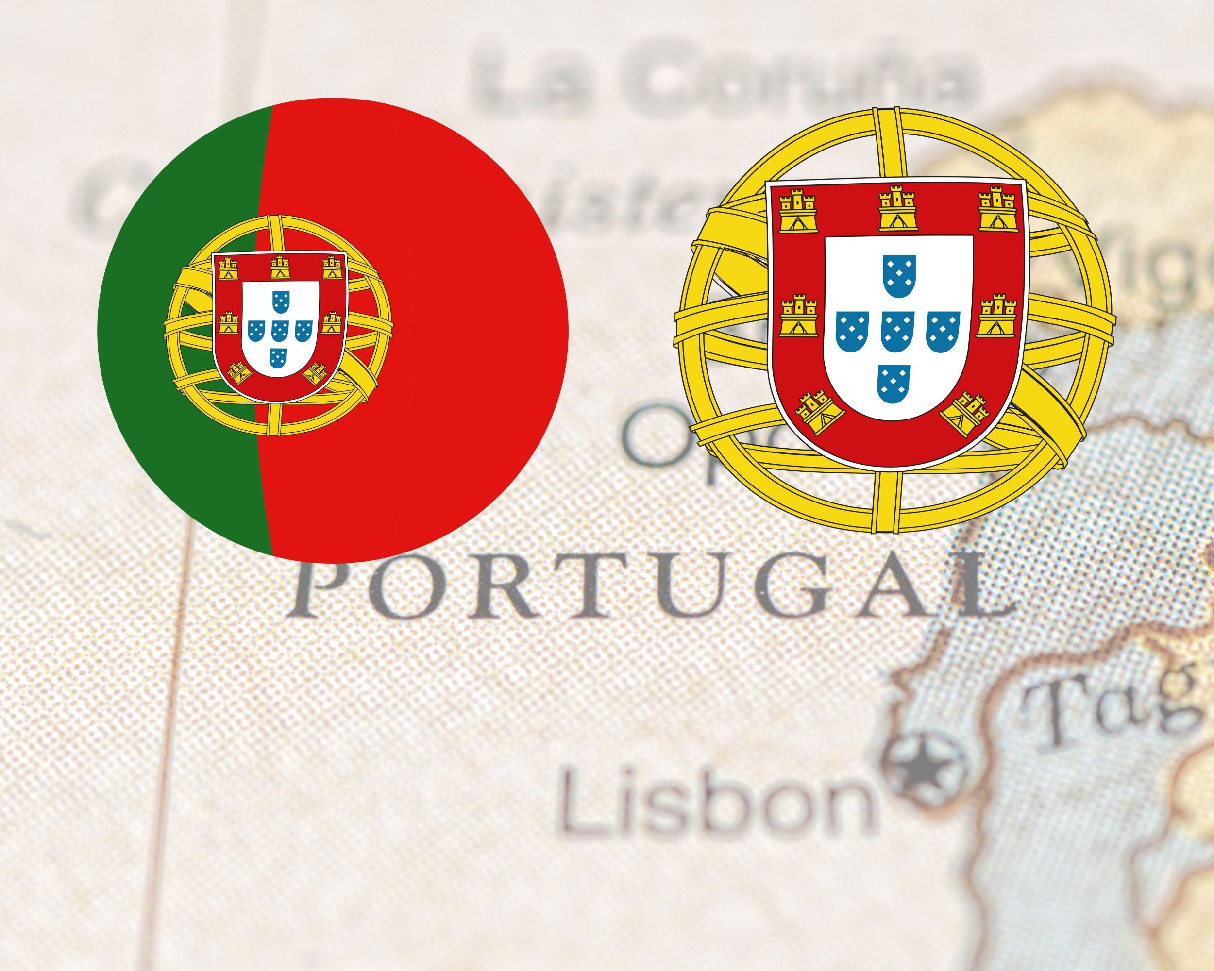 Portugal Crest Clipart / Portugal Flag / Portuguese / Portugal Coat of ...