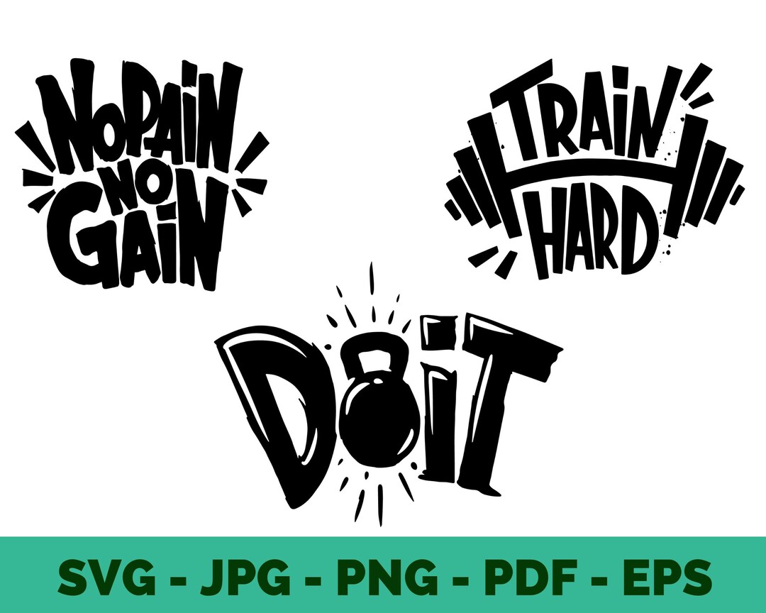 Gym SVG / Workout / Fitness / Train / Trainer / Bundle / Tshirt Design ...