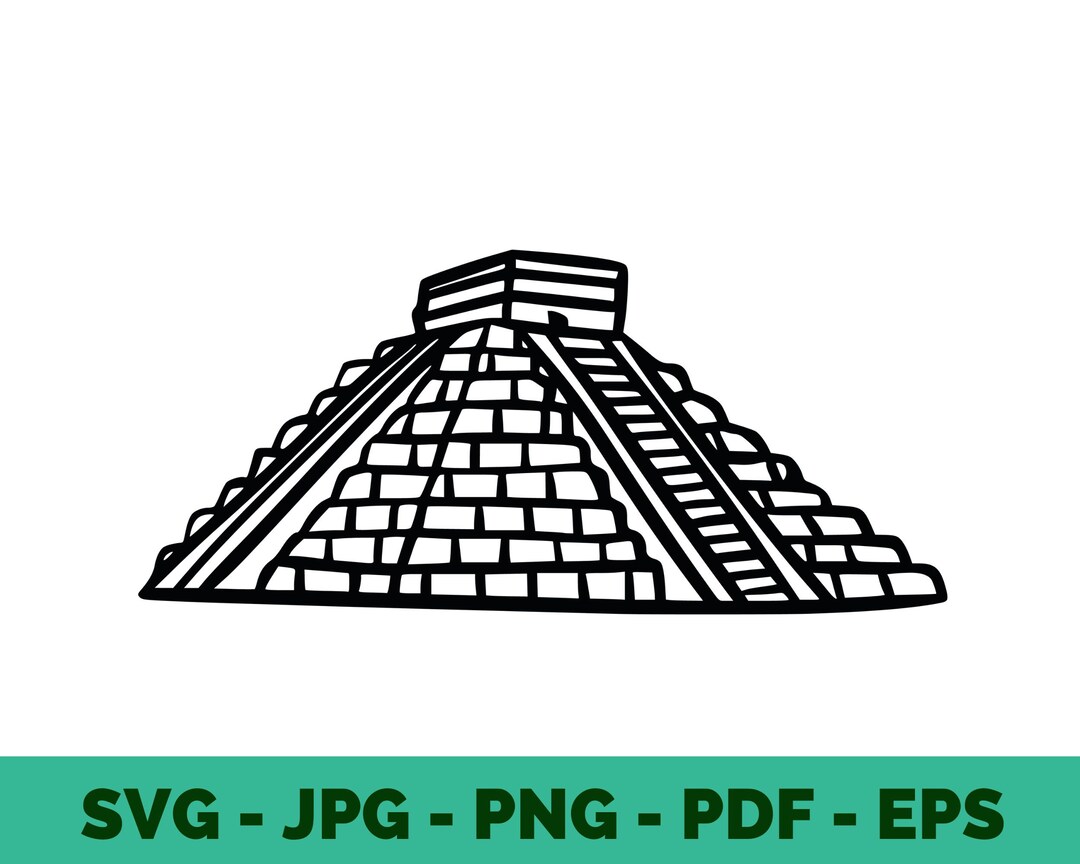 Pyramid SVG Aztec Pyramid Mexican Pyramid Monogram Mexico Pyramid Mayan ...
