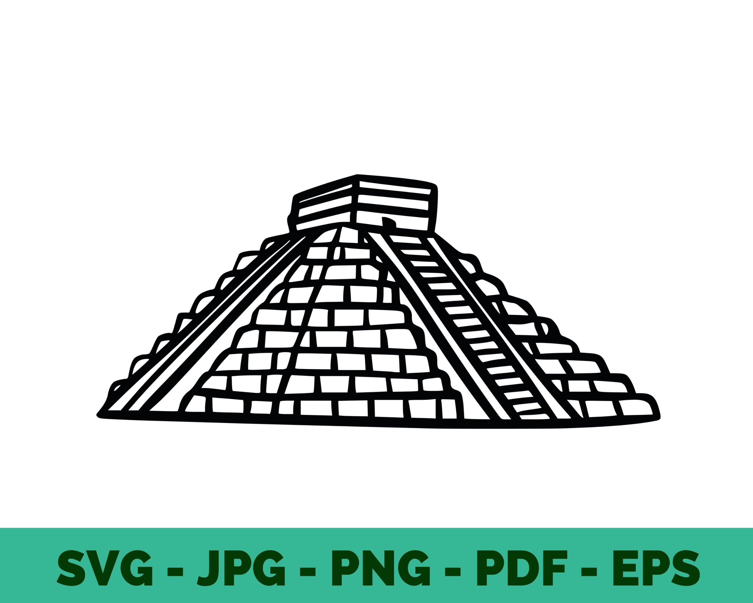 Pyramid SVG Aztec Pyramid Mexican Pyramid Monogram Mexico Pyramid Mayan ...