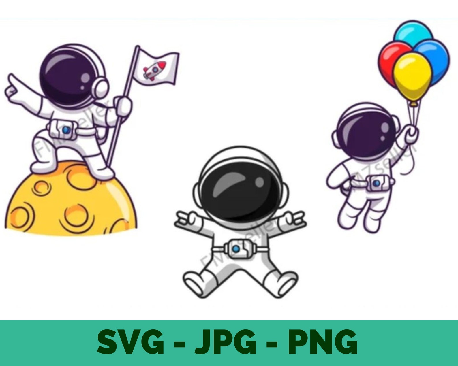 Cute Astronaut Svg Space Astronaut Png Jpg Universe Spaceman - Etsy