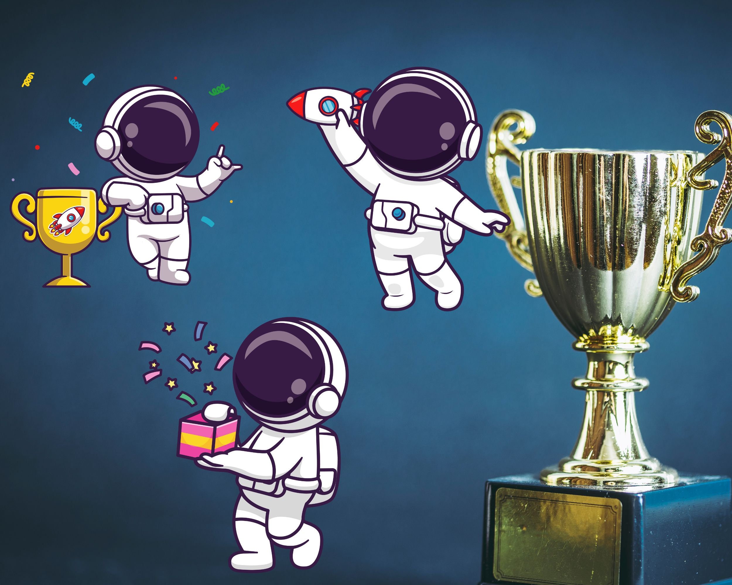 Cute Astronaut Clipart / Winner / Astronaut Champion / Kid Astronaut ...