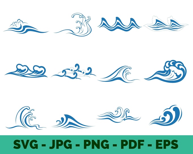 Wave Line Svg, Summer Wave Svg, Beach Svg, Ocean Wavesvg, Png, Cut File ...