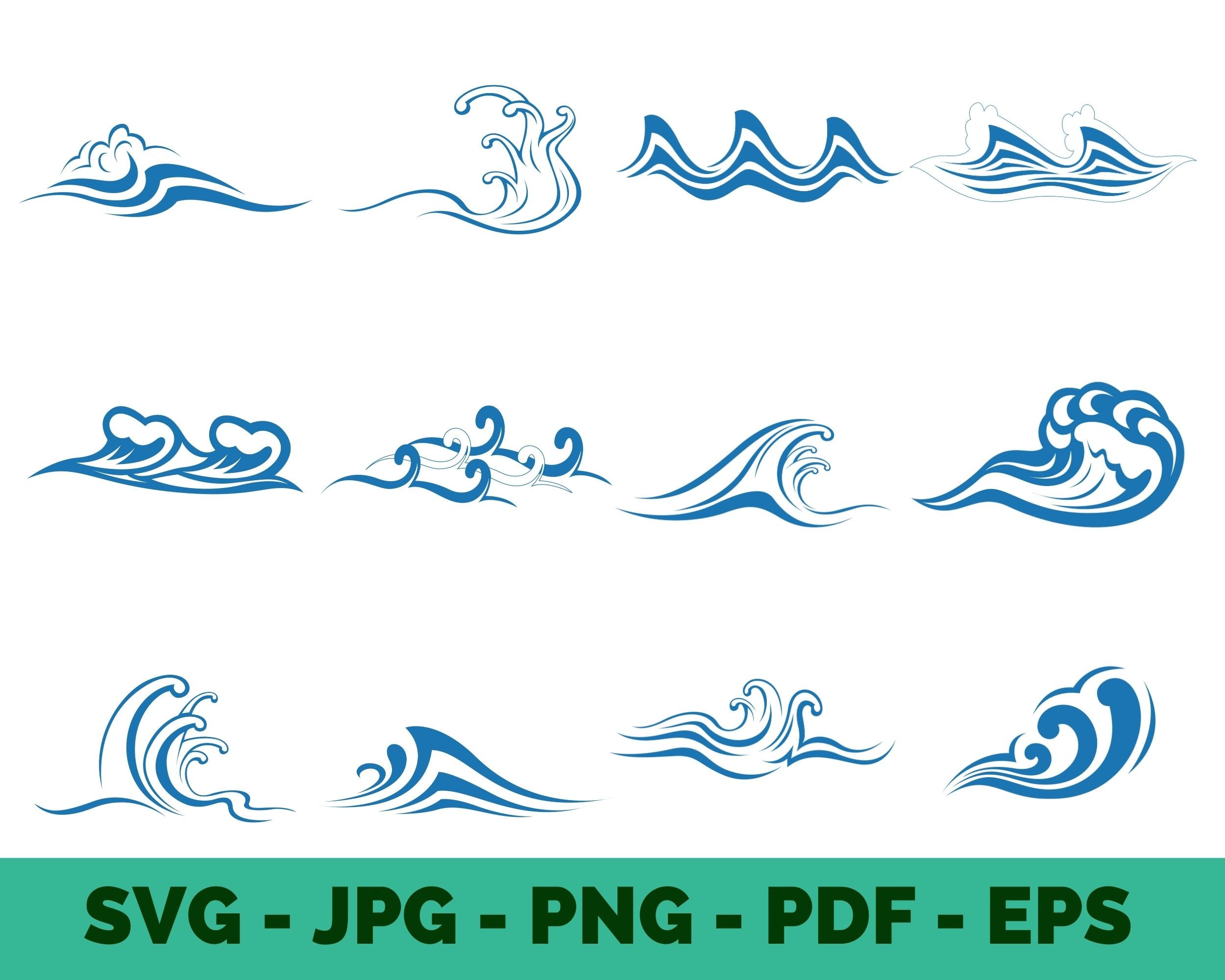 Buy Wave Svg Wave Svg Bundle Ocean Waves Svg Beach Svg Ocean Online in ...