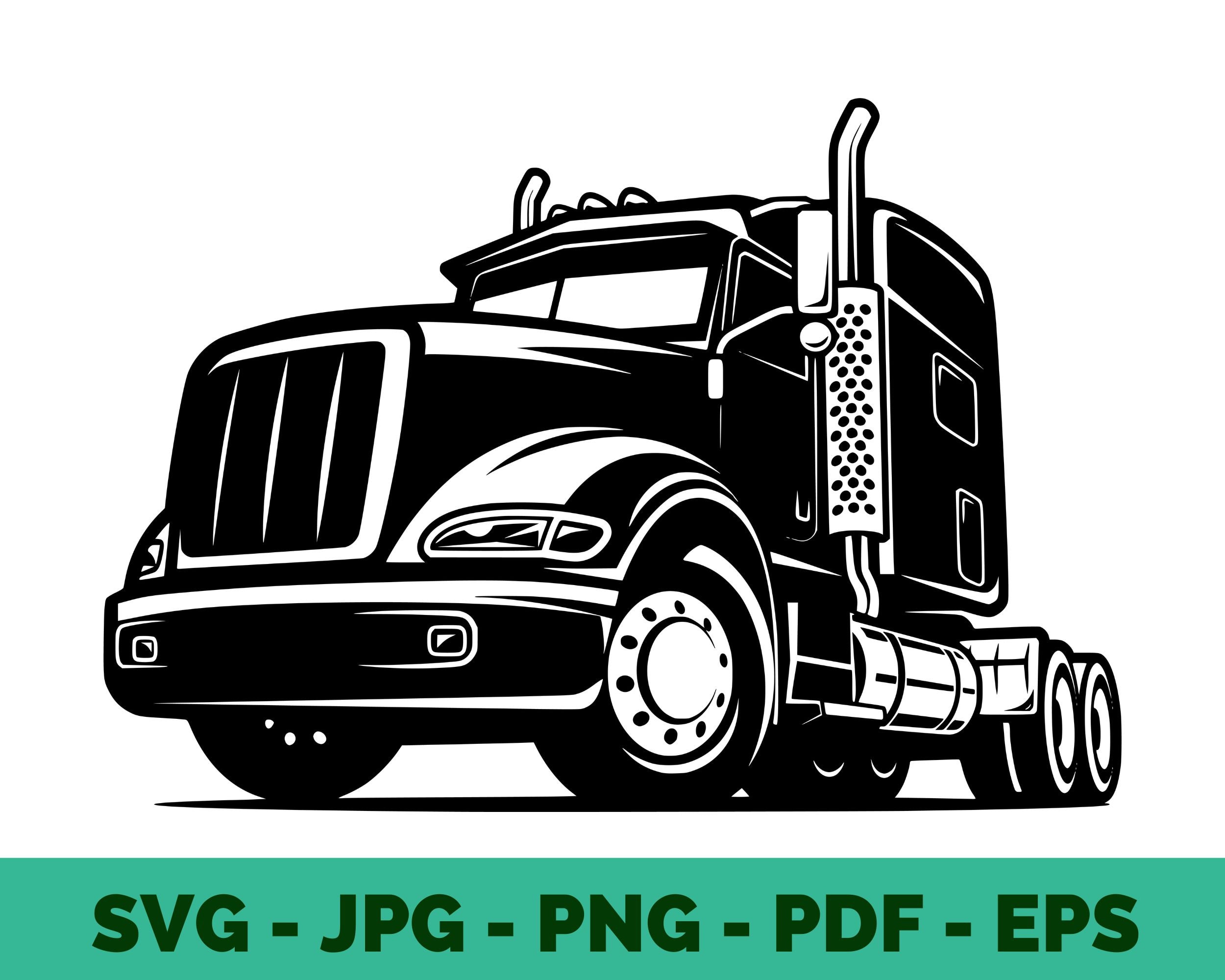 Semi Truck Svg Semi Trucks Svg Semi Truck Png Semi Trailer Truck Svg US ...