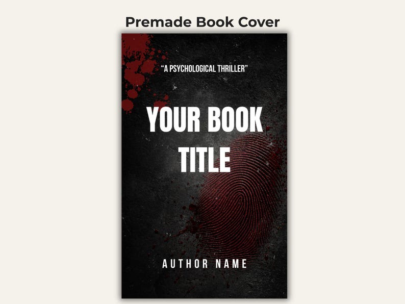 True Crime Premade Book Cover Canva Template Exclusive| Minimal ...